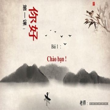 ppt hsk chuẩn quyển 1 đầy đủ chi tiết cả trung lẫn việt | PPTX