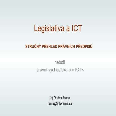 01 2 Legislativa a ICT | PPT