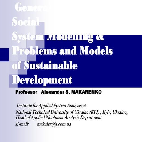 General Problems of Social System Modelling & Problems and Models of ...