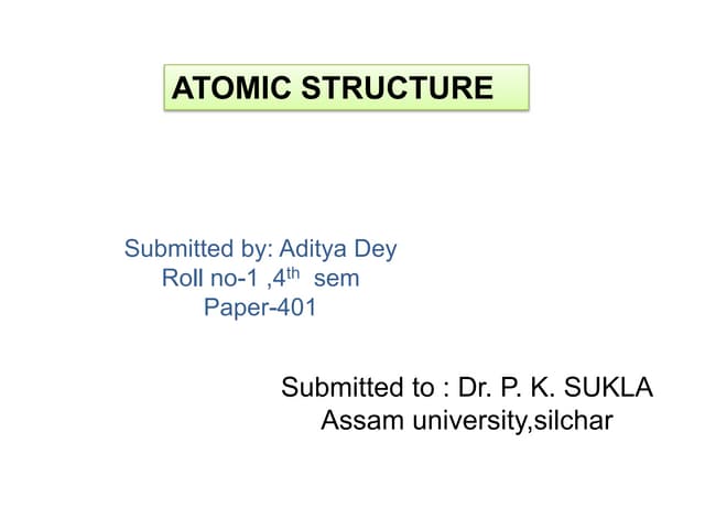 Atoms Class 12 NCERT chapter 12 | PPTX