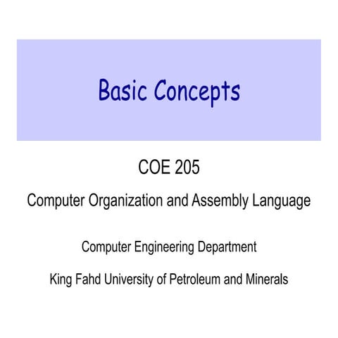 01-BasicConcepts/. Basic concept of COAL | PDF | Programming Languages | Computing