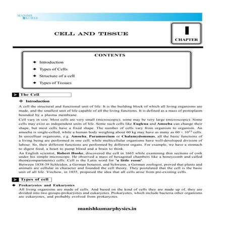 01 cell-and-tissue | PDF