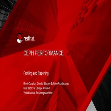 Ceph Performance Profiling And Reporting Pptx Computer Software And Applications Computing