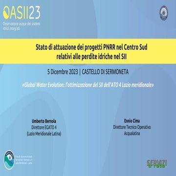 Convegno 05/12 | CIMA+BERNOLA | PPT