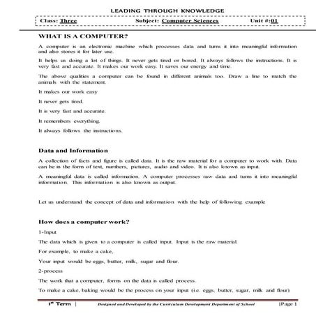 ch 01 ----class three----now your computer | DOCX | Computer ...