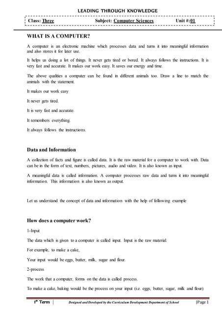 Types of computers grade1 | PPTX