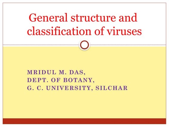 Classification of virus | PPTX