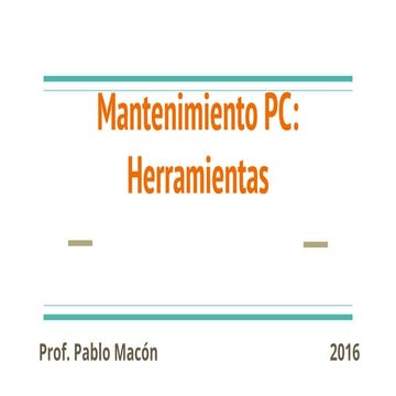 Herramientas del Técnico en Mantenimiento de Computadoras | PPTX | Computer Peripherals | Computing