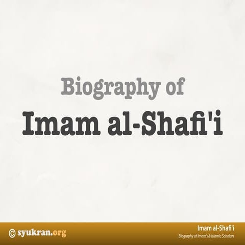 Biography Imam Syafi'i | PDF