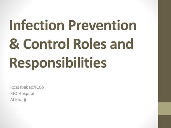 Hospital infection control committee | PPT