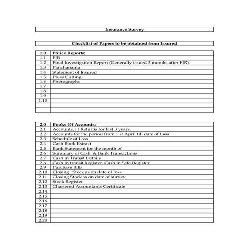 01 insurance survey | PDF