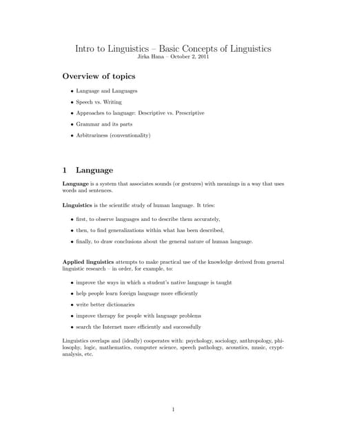 Linguistic Features And Functions Ppt