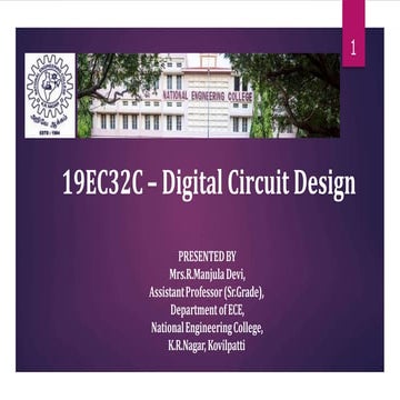 Introduction to Digital System Design DSD | PPTX
