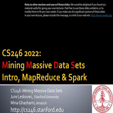 Mining Big Datasets Using Mapreduce And Spark Ppt
