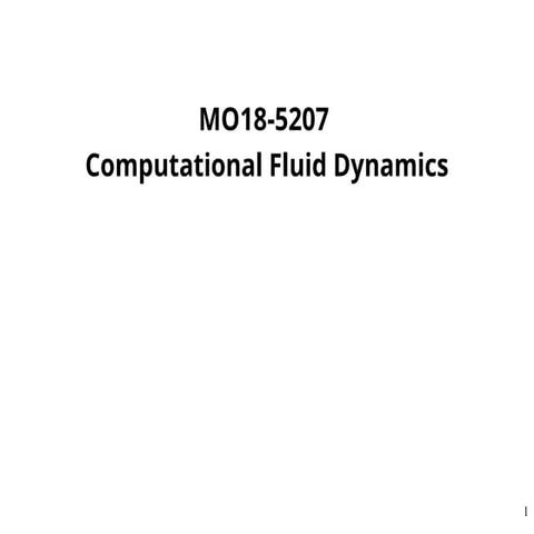 01 Introduction Computational Fluid Dynamics Ppt Free Download