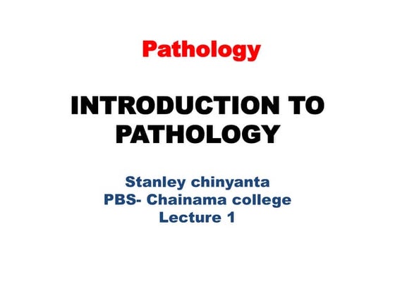 COMMON DEFINITIONS & TERMS USED IN PATHOLOGY | PDF