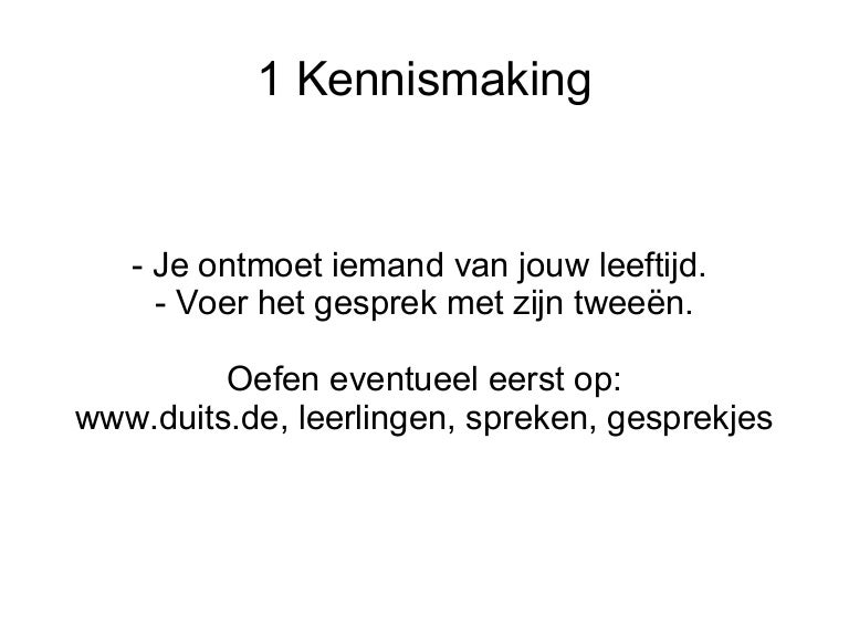 Kennismaking