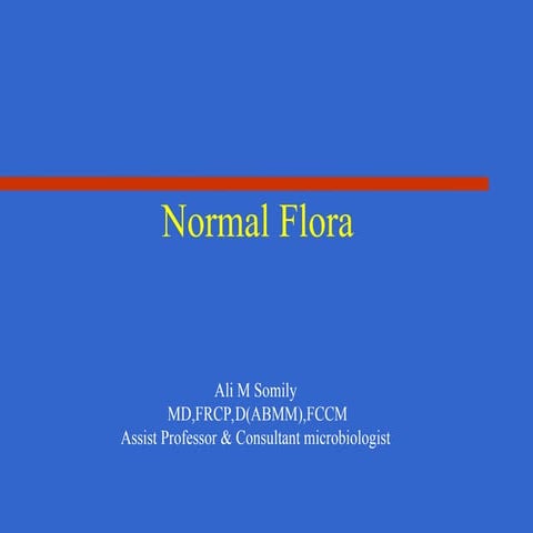 Normal Microflora of Human body | PPTX