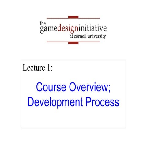 Overview of Computer Game Development | PPT