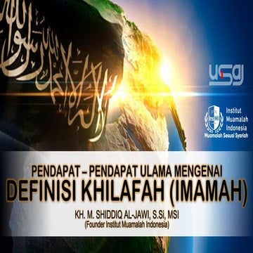 PENDAPAT-PENDAPAT ULAMA MENGENAI DEFINISI KHILAFAH | PDF