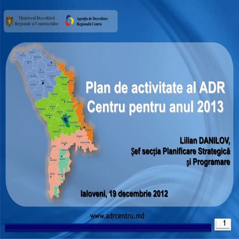 Plan de activitate ADR Centru 2013 | PPT