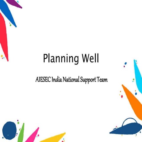 Planning Well | PPTX