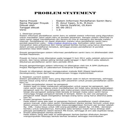 01. problem statement | PDF