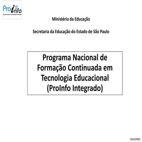 01 proinfo integrado 2012 | PPTX