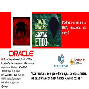 Oracle Database 12cR2 Hacking Etico. Viaje a la zona desconocida. | PDF