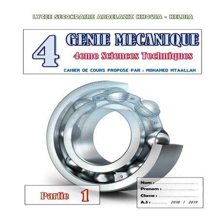 Cahier Meca 4 ST Part 1/2 | PDF