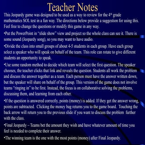 SOL Jeopardy | PPT