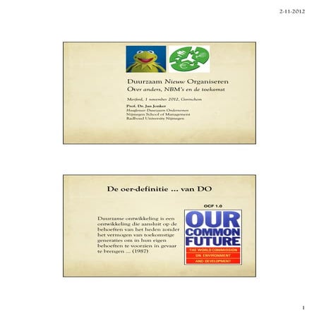 Jan Jonker - Duurzaam Nieuw Organiseren | PDF
