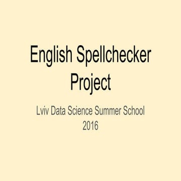 Spell Checker | PPT