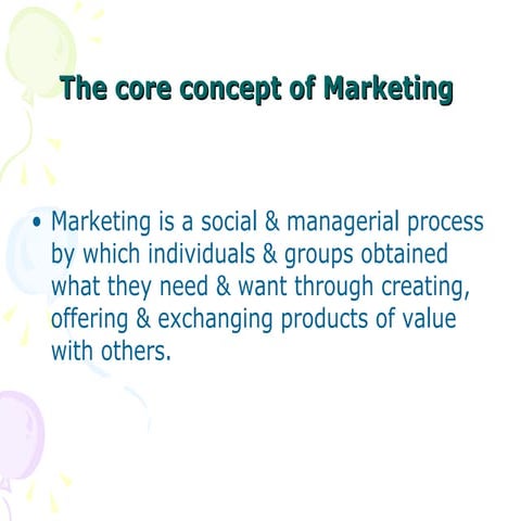 01. the core concept of marketing | PPT