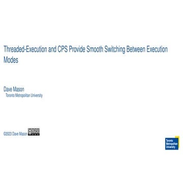 Threaded-Execution and CPS Provide Smooth Switching Between Execution Modes | PDF
