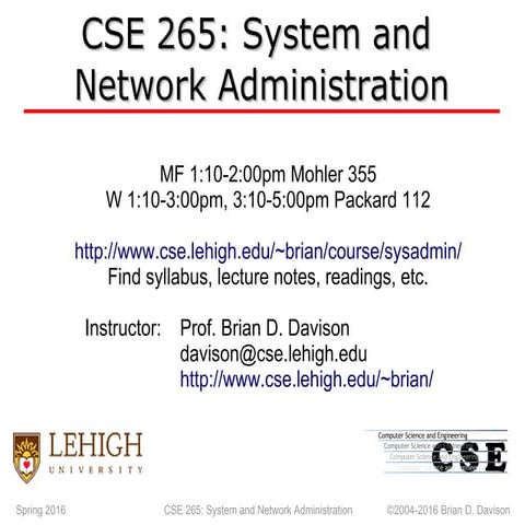 System and Network Administration course | PDF