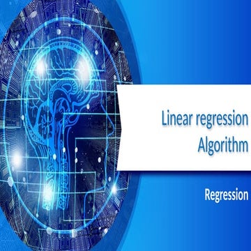 010-Linear regression algorithm.pptx(One of the most important ...