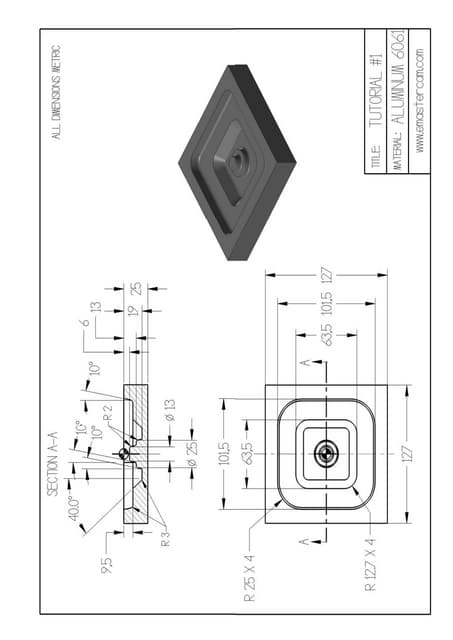 Mastercam Milling Tutorial 06 Drawing Ppt