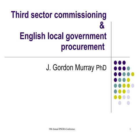 Third sector commissioning & Procurement | PPT