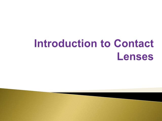 Hard Contact Lenses | PPT