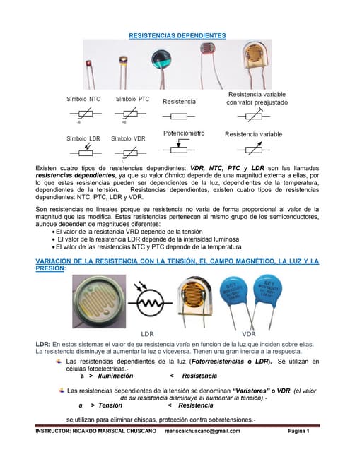 Tipos de resistencias | PDF