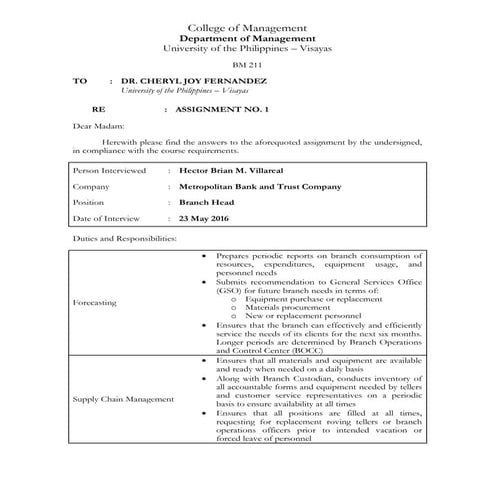 0103 b assignment 1 operations manager | PDF