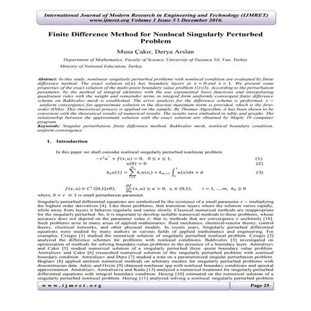 Finite Difference Method For Nonlocal Singularly Perturbed Problem Pdf