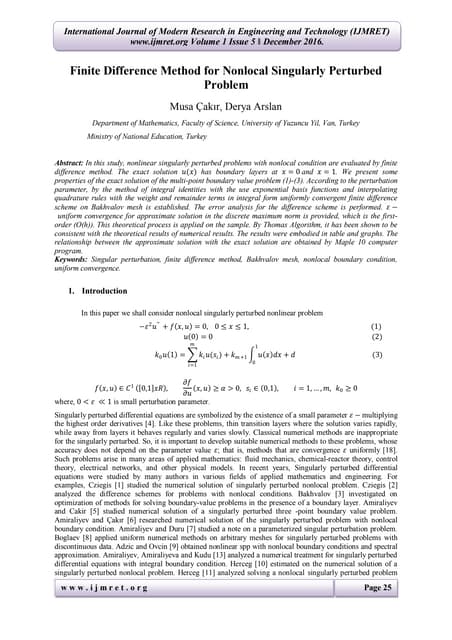 Finite Difference Method For Nonlocal Singularly Perturbed Problem Pdf