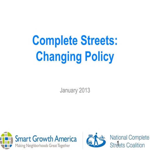 Communicating complete streets | PPTX