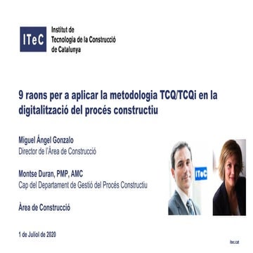 9 raons per a aplicar la metodologia TCQ/TCQi en la digitalització del ...