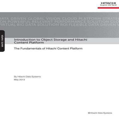 Introduction to Object Storage Solutions White Paper | PDF | Internet ...