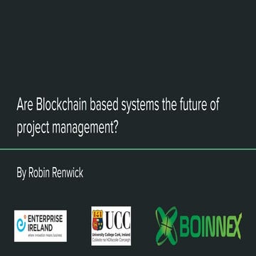 Blockchain and Project Management, Rob Renwich | PDF