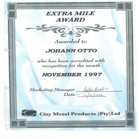 Extra mile award | PDF
