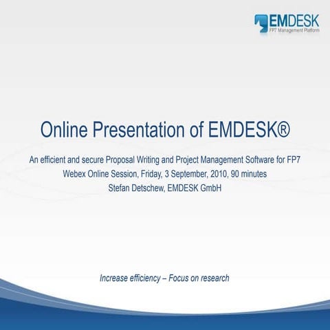 010903 Emdesk Web Presentation | PPTX